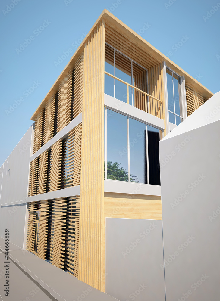 sketch architecture design of inset house ,3dwire frame render building ...