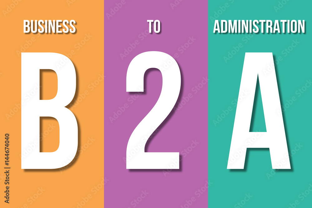 B2A, business to administration Stock Illustration | Adobe Stock