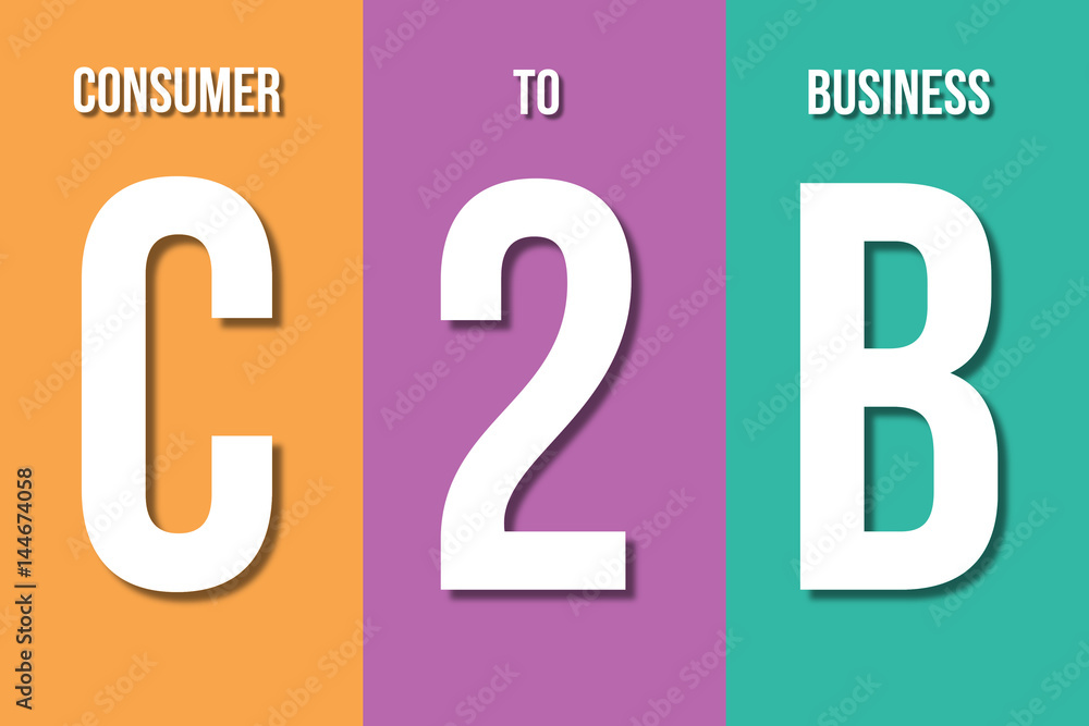 C2B, consumer to business Stock Illustration | Adobe Stock