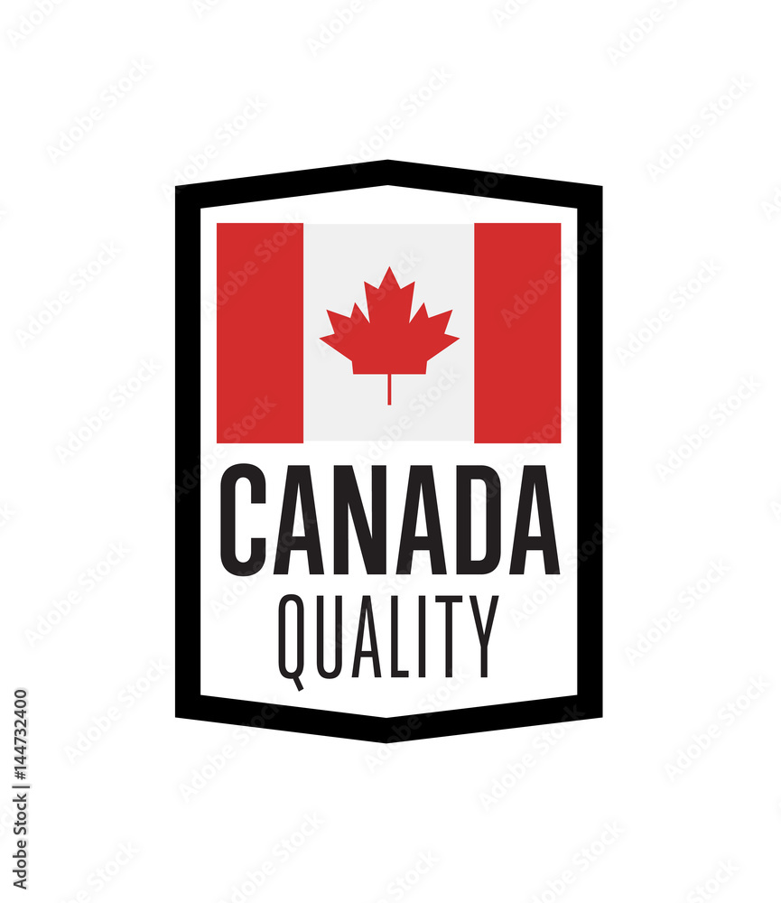 Canada quality label for products vector illustration isolated on white ...