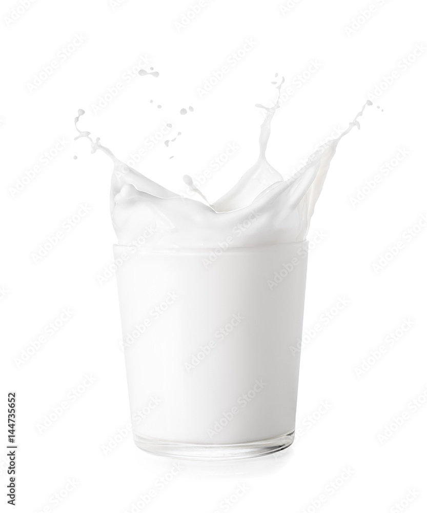 splash of milk Stock Photo | Adobe Stock