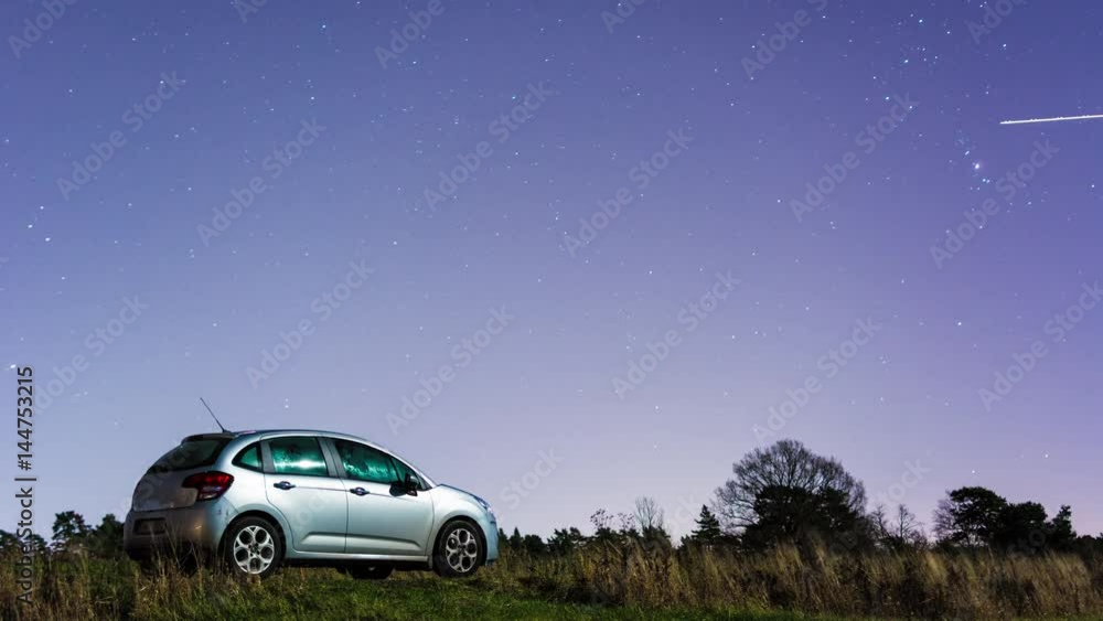 Night sky and stars astrophotography 4K Time Lapse. Starry night sky ...