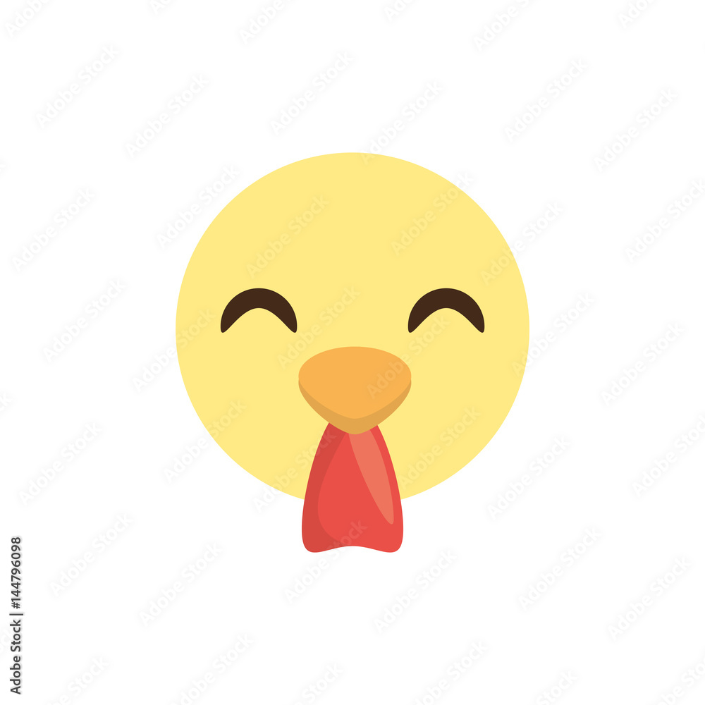 cute face chicken animal cheerful vector ilustration eps 10 Stock ...