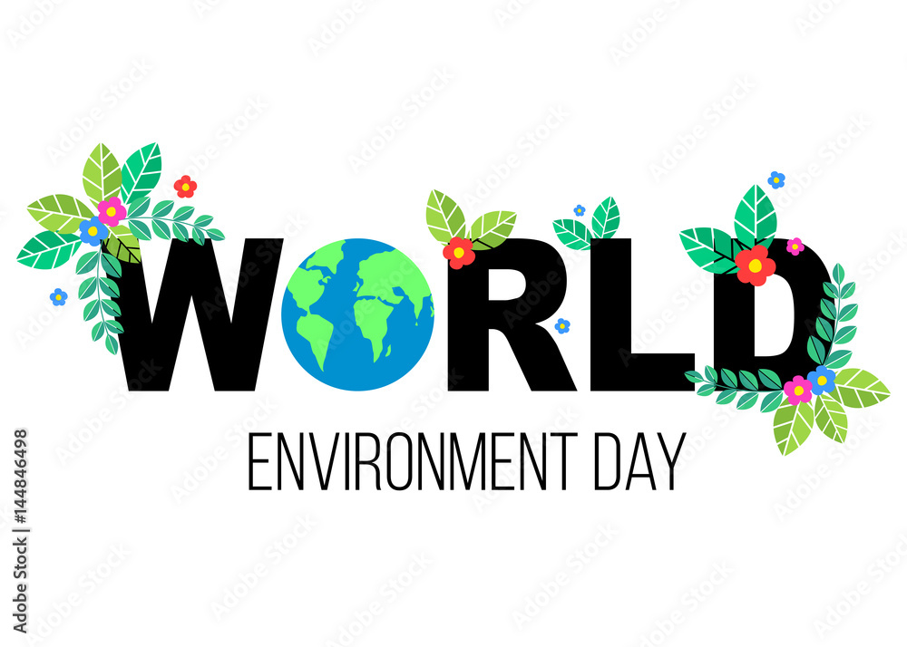 World environment day typography banner Stock Vector | Adobe Stock