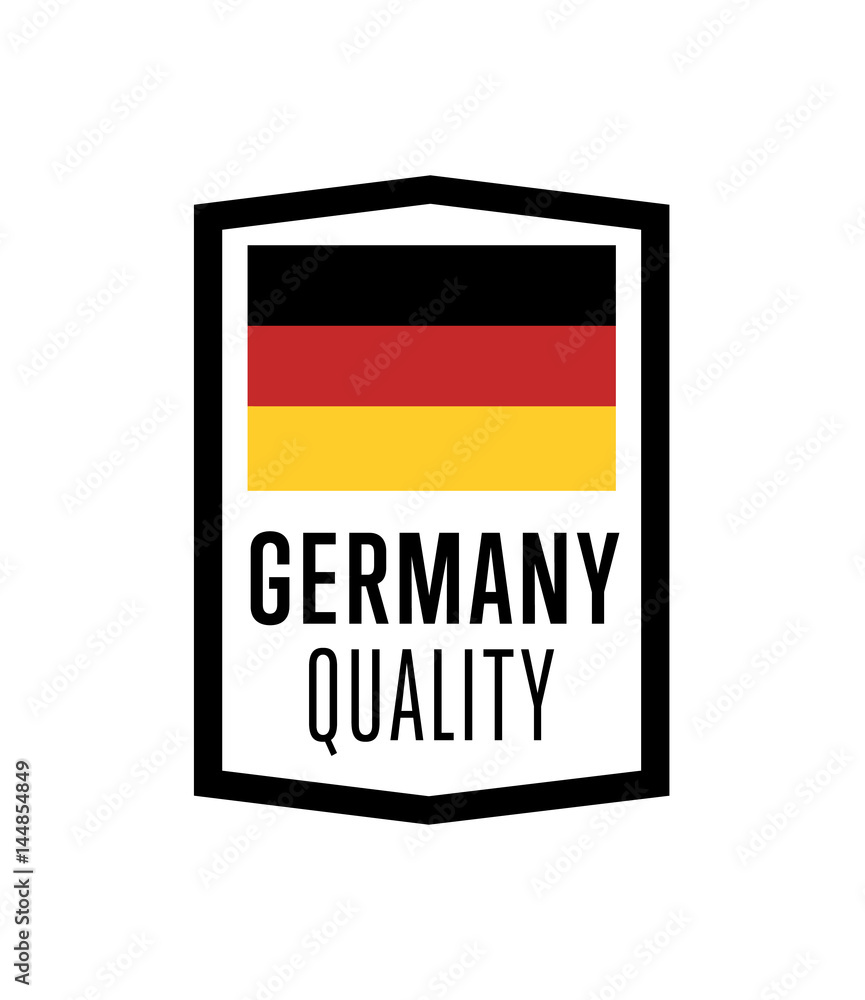 Germany quality label for products vector illustration isolated on ...