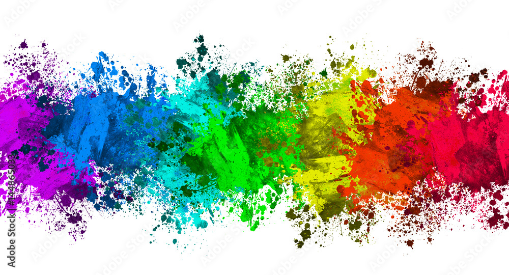 Multi-Color Paint Splatter Border/Background Stock Photo | Adobe Stock