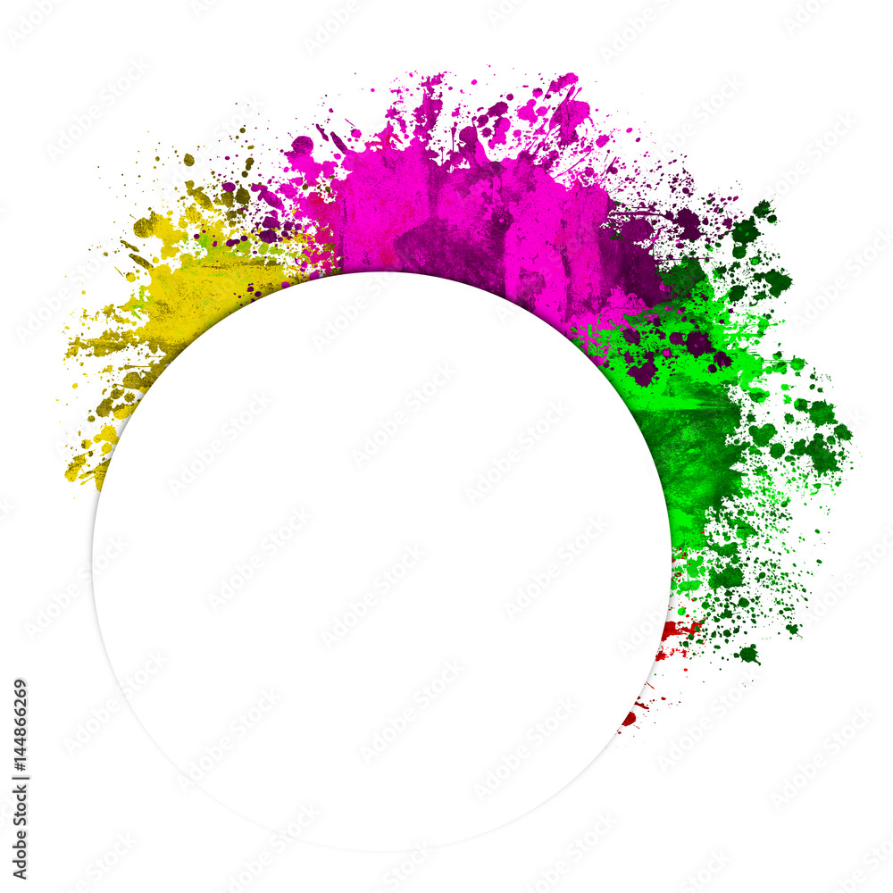 Multi-Color Paint Splatter Border/Background Stock Photo | Adobe Stock
