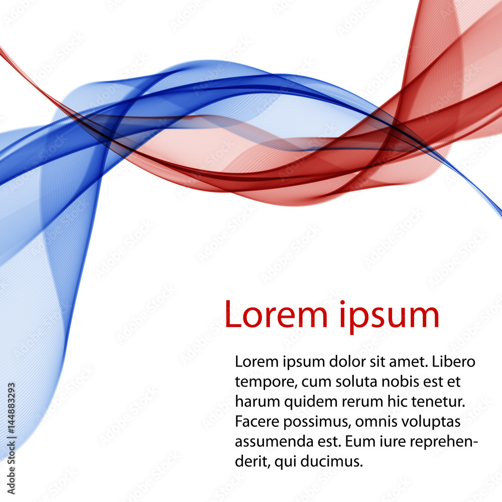 Abstract background with red and blue wave Stock Vector | Adobe Stock