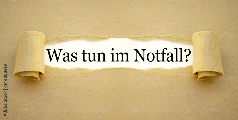 Was tun im Notfall Notfallplan Stock-Foto | Adobe Stock