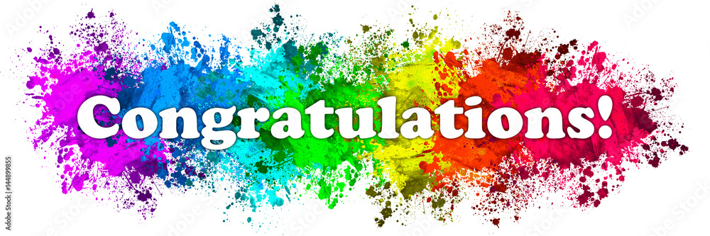 Paint Splatter Words - Congratulations Stock Illustration | Adobe Stock