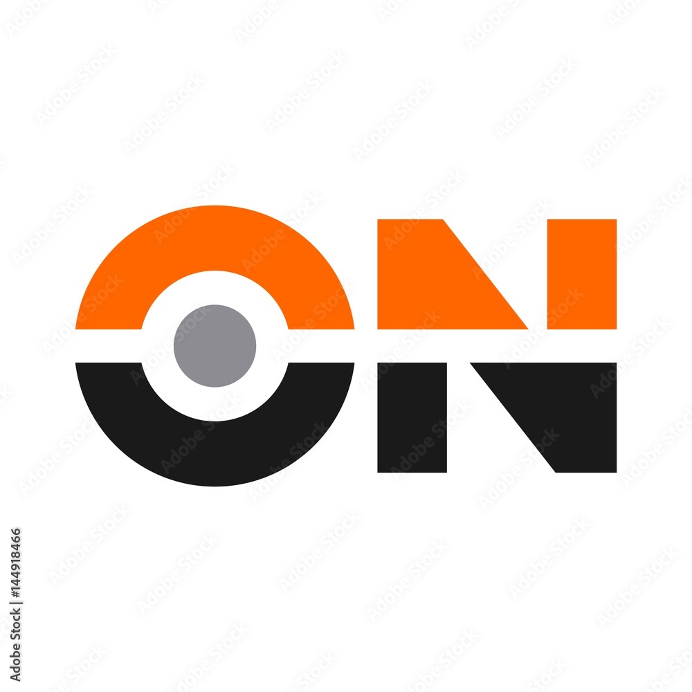 letter O and N logo vector Stock Vector | Adobe Stock