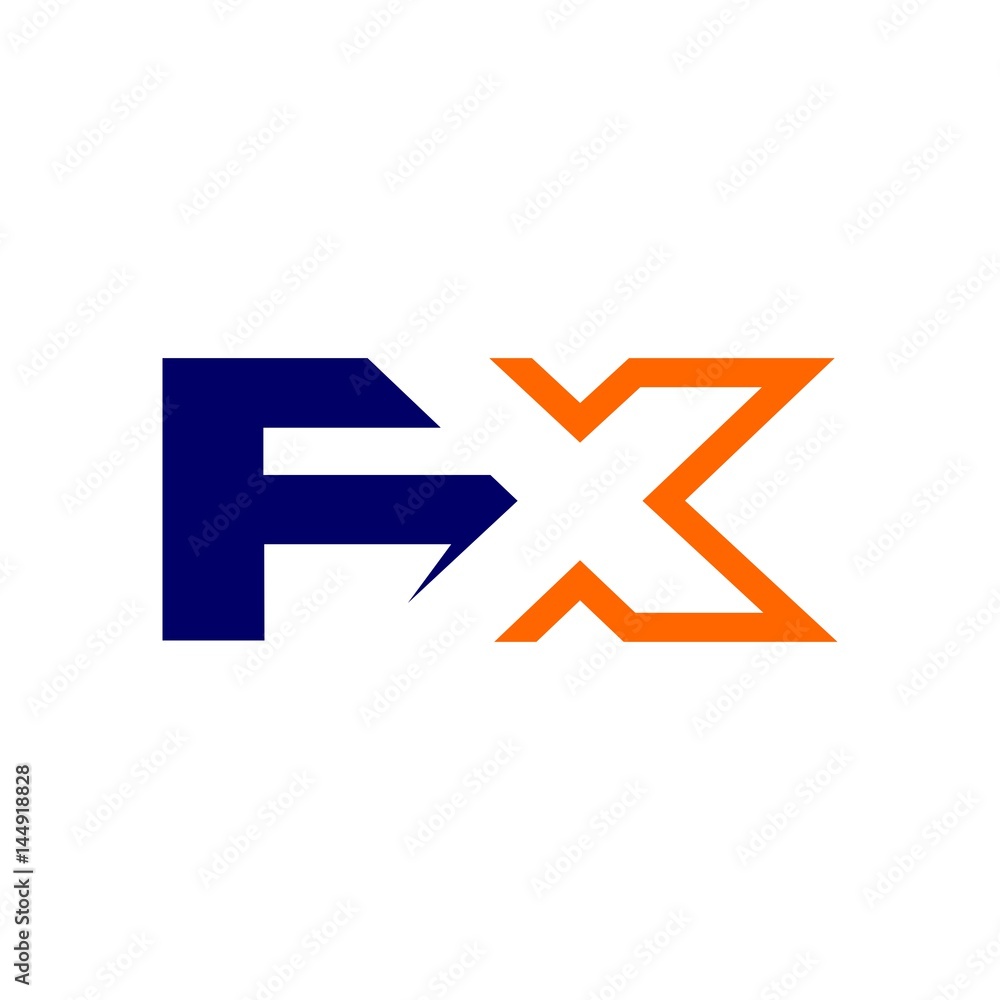 letter F and X logo vector. Stock Vector | Adobe Stock