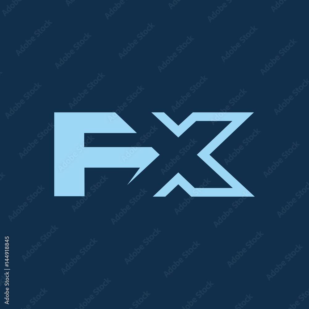 letter F and X logo vector. Stock Vector | Adobe Stock