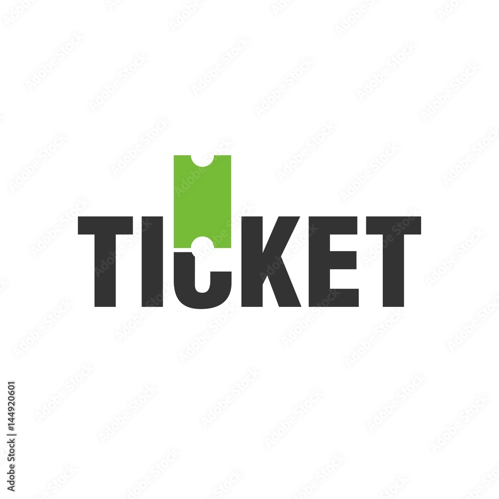 ticket logo vector Stock Vector | Adobe Stock
