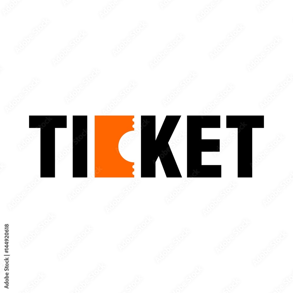 ticket logo vector Stock Vector | Adobe Stock