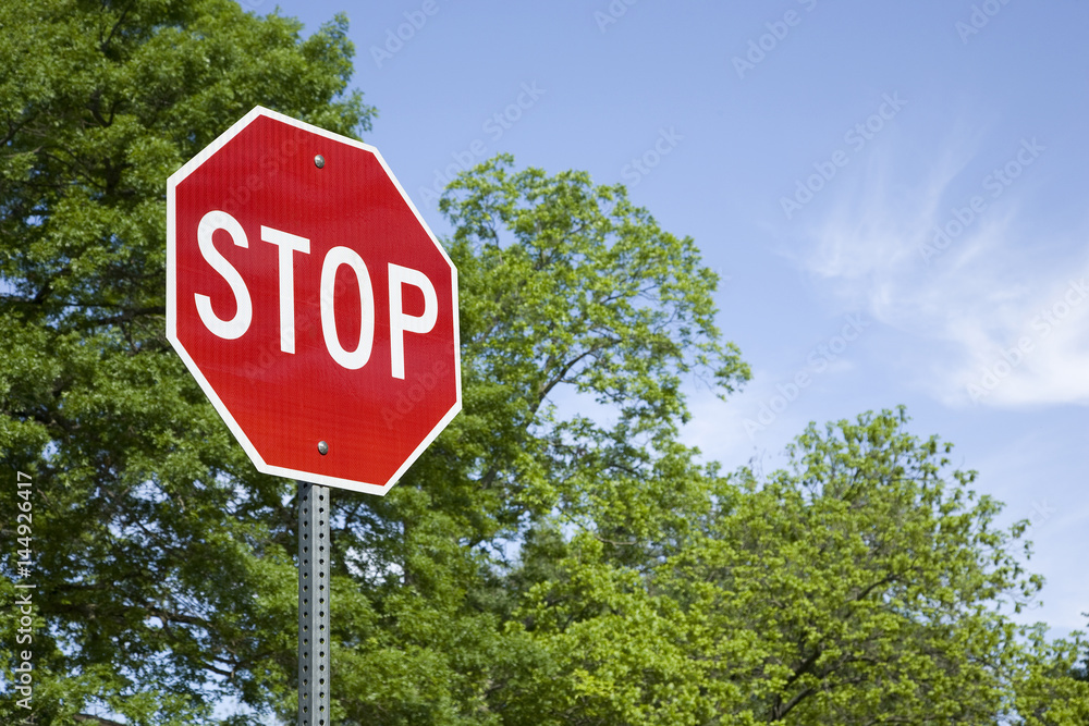 Stop Sign in a Horizontal Format Stock Photo | Adobe Stock