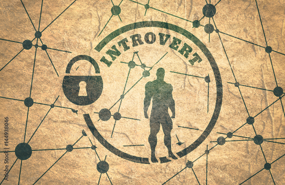 introvert simple icon metaphor. image relative to human psychology ...