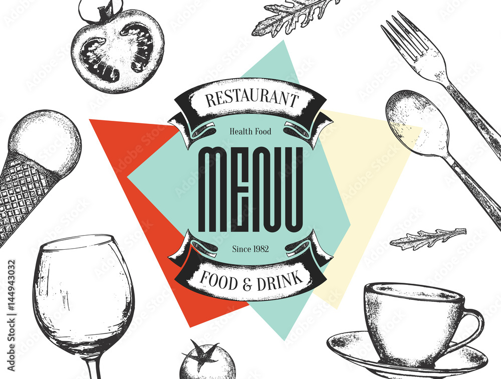 Restaurant menu design. Vector menu brochure template for cafe, coffee ...