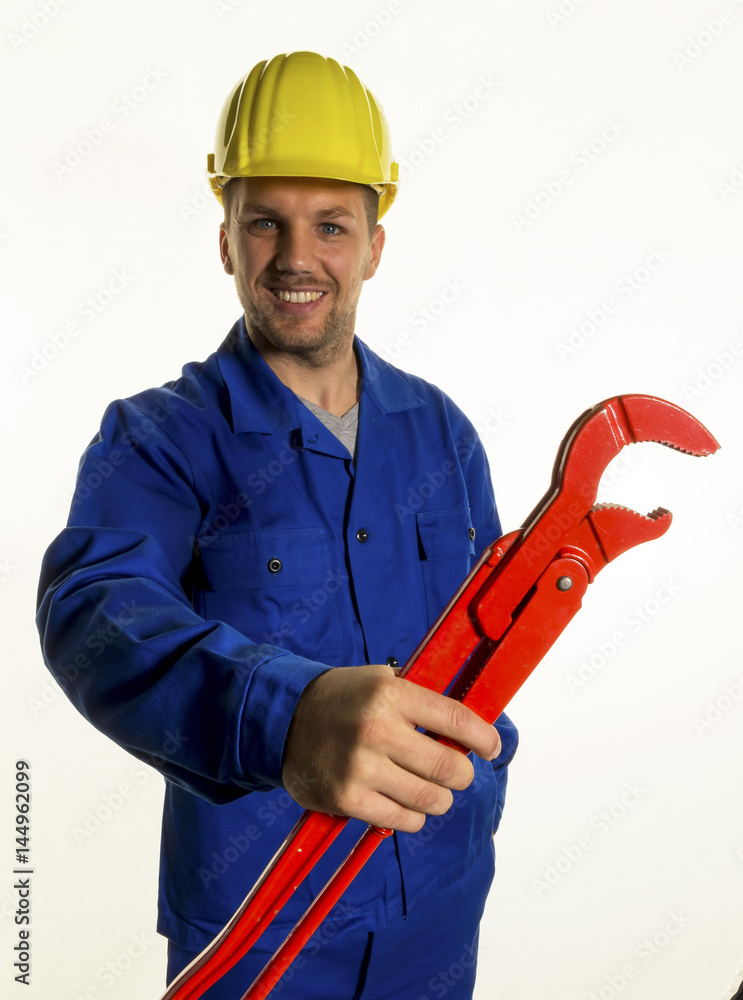 Handwerker mit Werkzeug Stock-Foto | Adobe Stock
