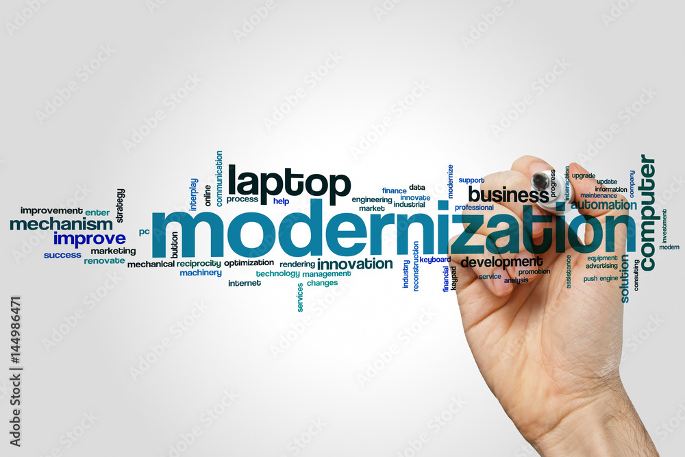Modernization word cloud Stock Photo | Adobe Stock