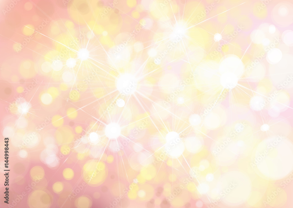 Vector pink and yellow colors, bokeh, sparkle background. Stock ...