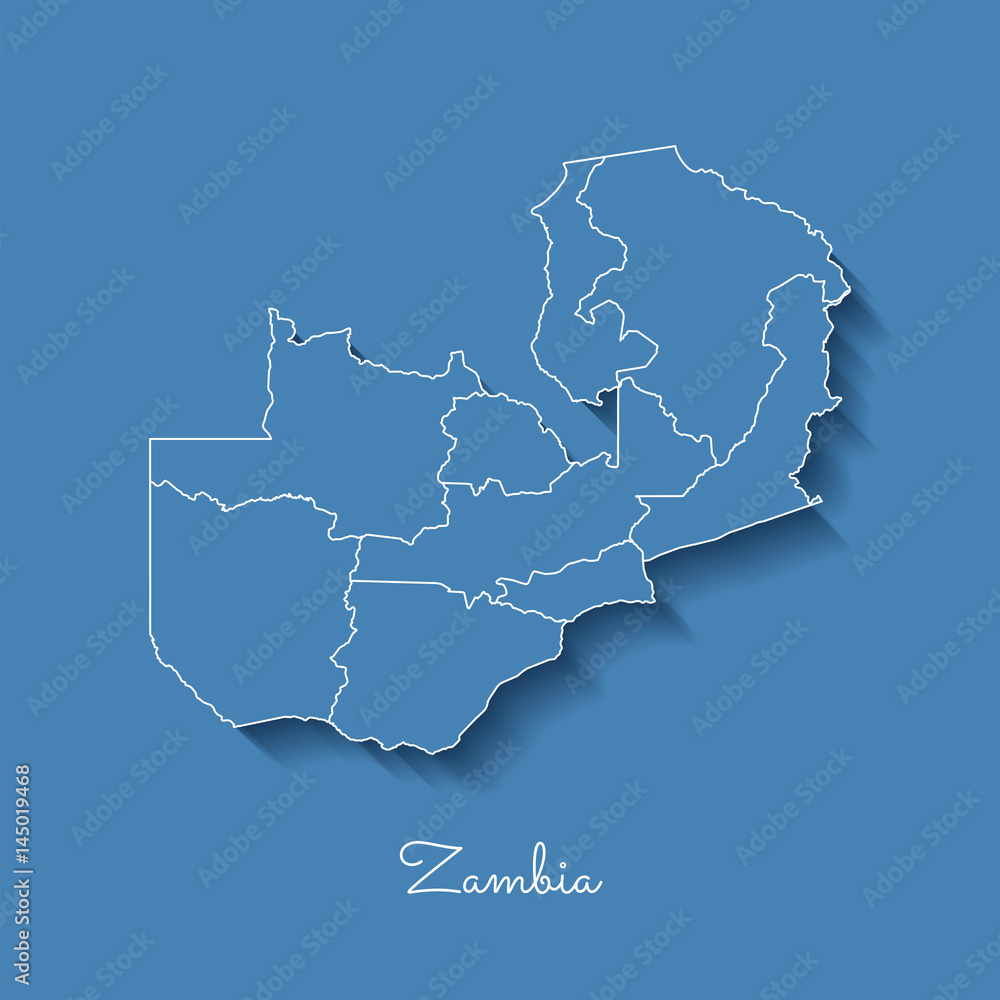 Zambia Map Outline