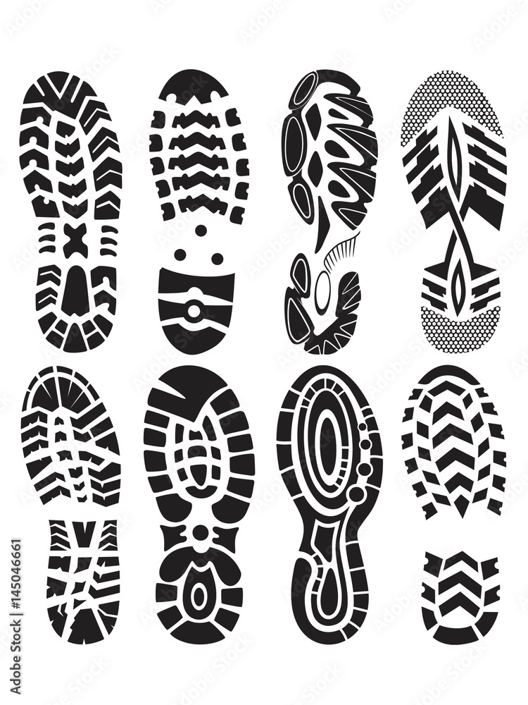 Running Footprints Clipart