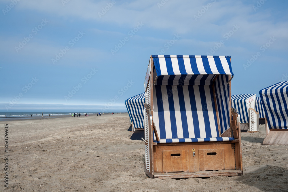 Strandkorb auf Norderney Stock Photo | Adobe Stock