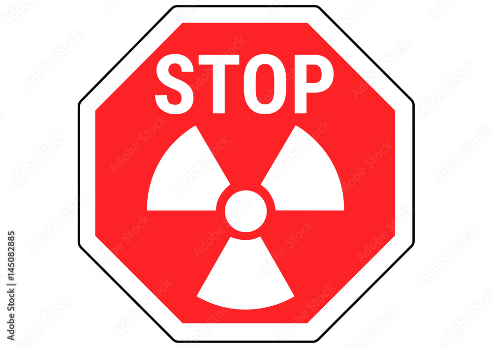 Schild Stop Atomkraft Stock-Vektorgrafik | Adobe Stock