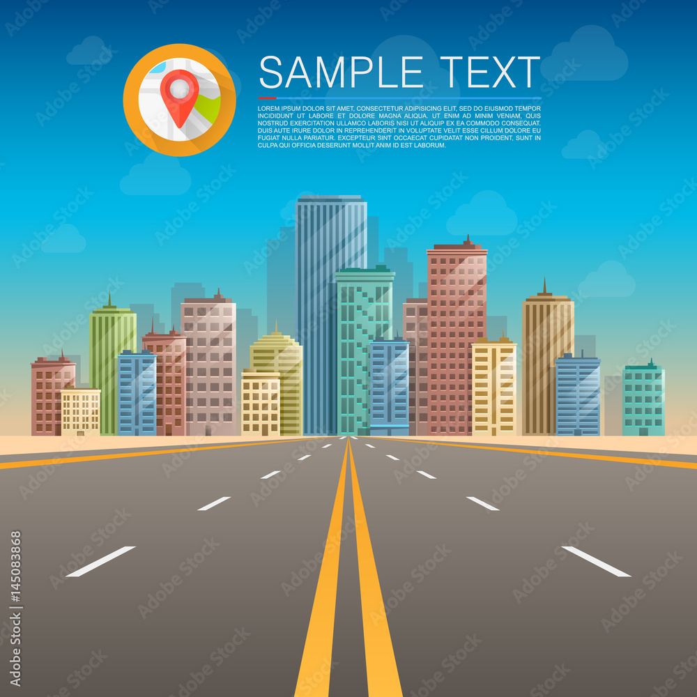 Road in city, Road to infinity, Road vector highway, Vector ...