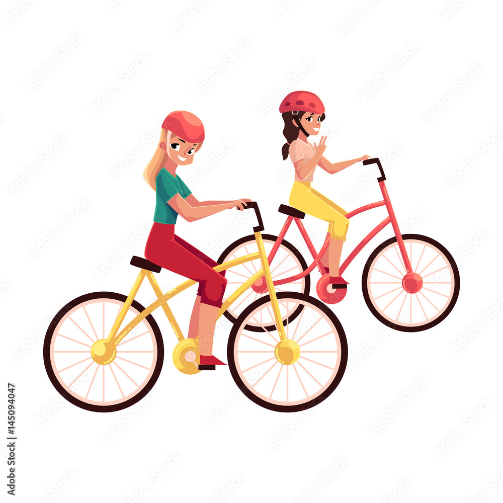Bike Friends With A Cartoon