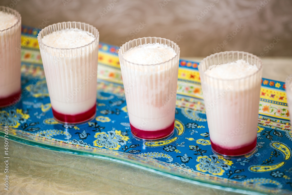 Malabi is the original Arabic delicacy Stock Photo | Adobe Stock