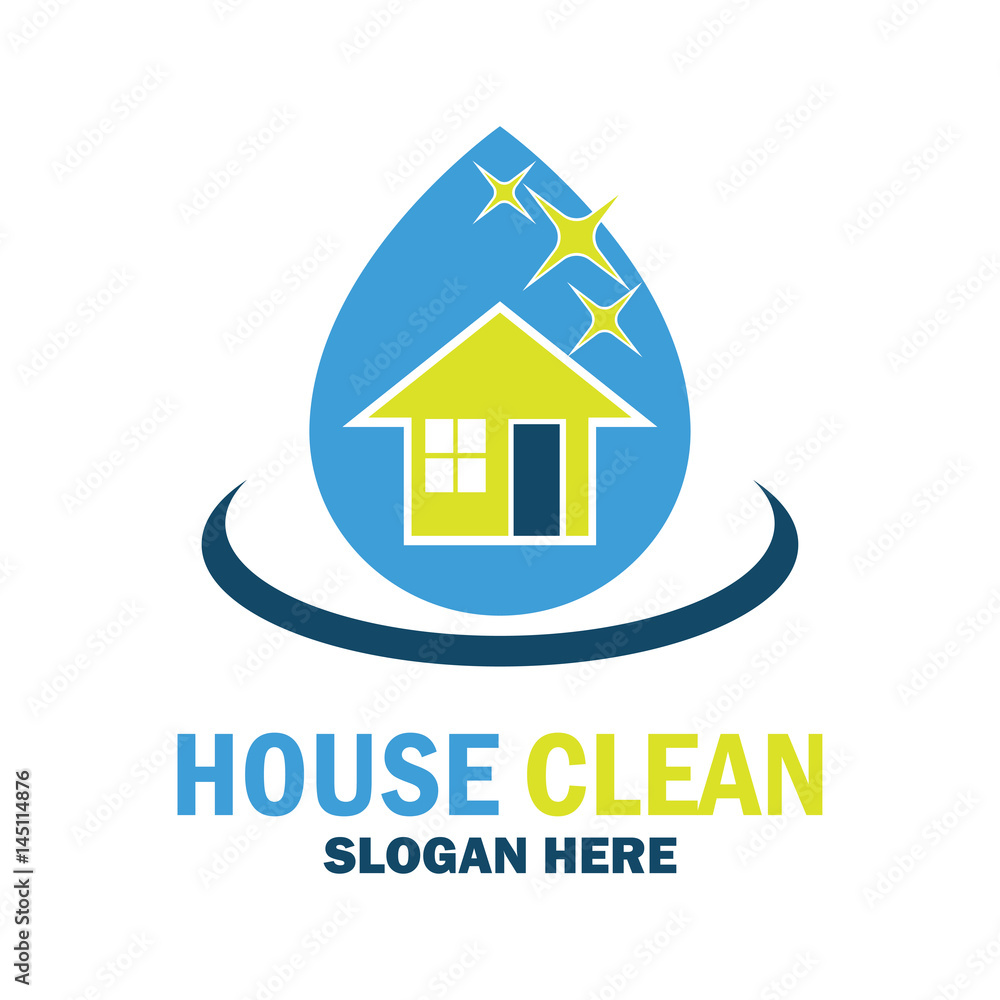 cleaning service icon with text space for your slogan / tagline, vector ...