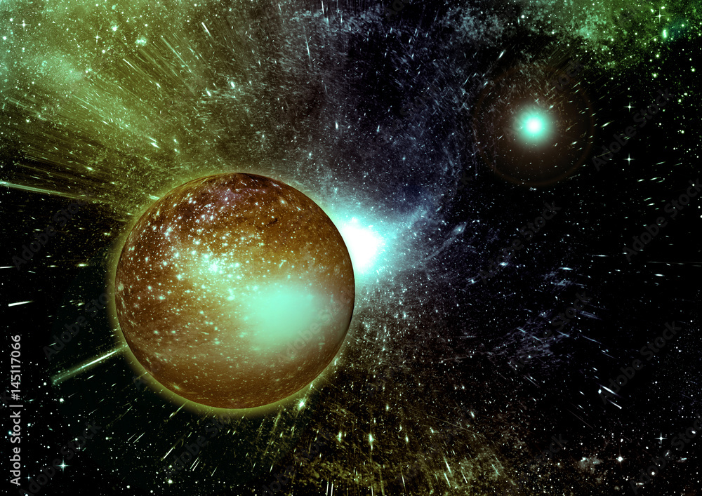 galaxy in a free space Stock Illustration | Adobe Stock