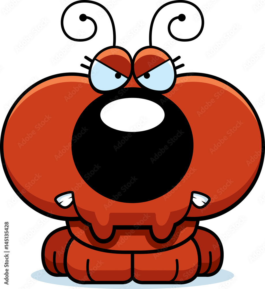 Cartoon Angry Ant Stock Vector | Adobe Stock