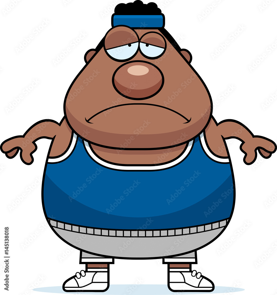 Sad Cartoon Gym Stock Vector | Adobe Stock