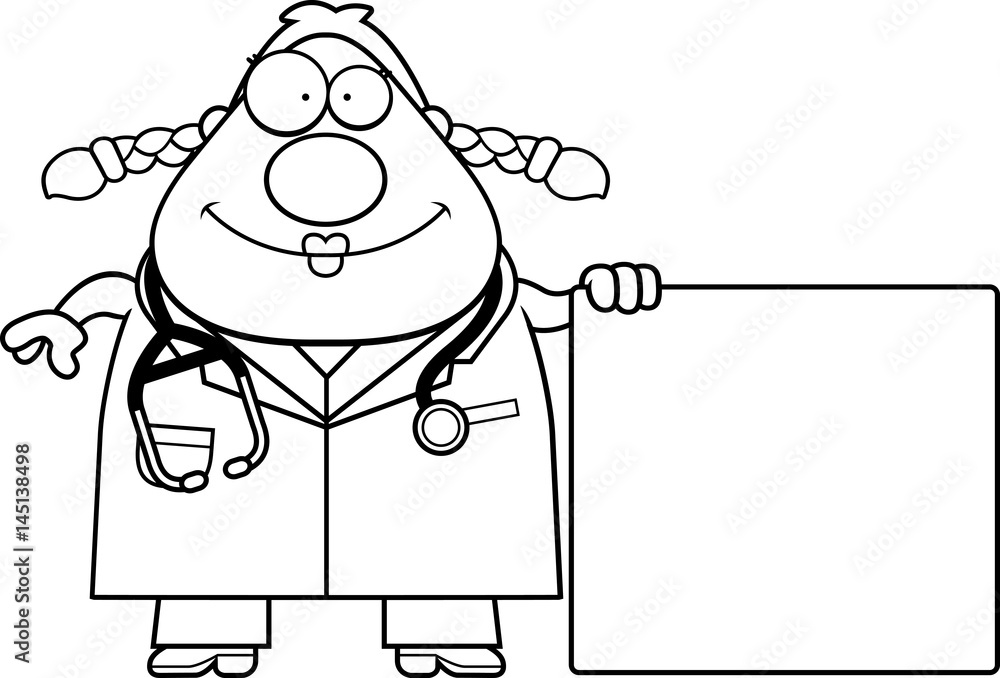 Cartoon Doctor Sign Stock Vector | Adobe Stock
