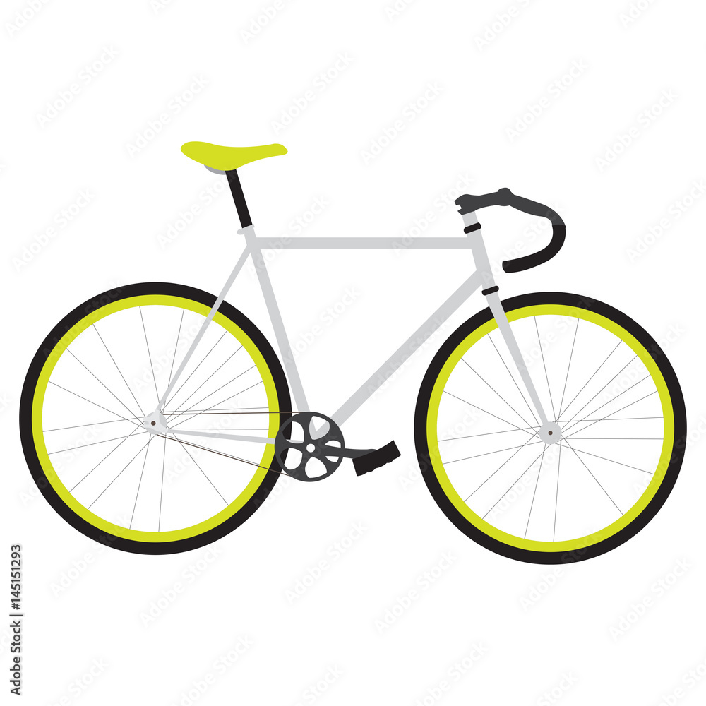 Side view of an isolated bicycle, Vector illustration Stock Vector ...