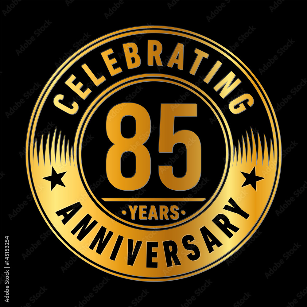 85 years anniversary logo template. Vector and illustration. Stock ...