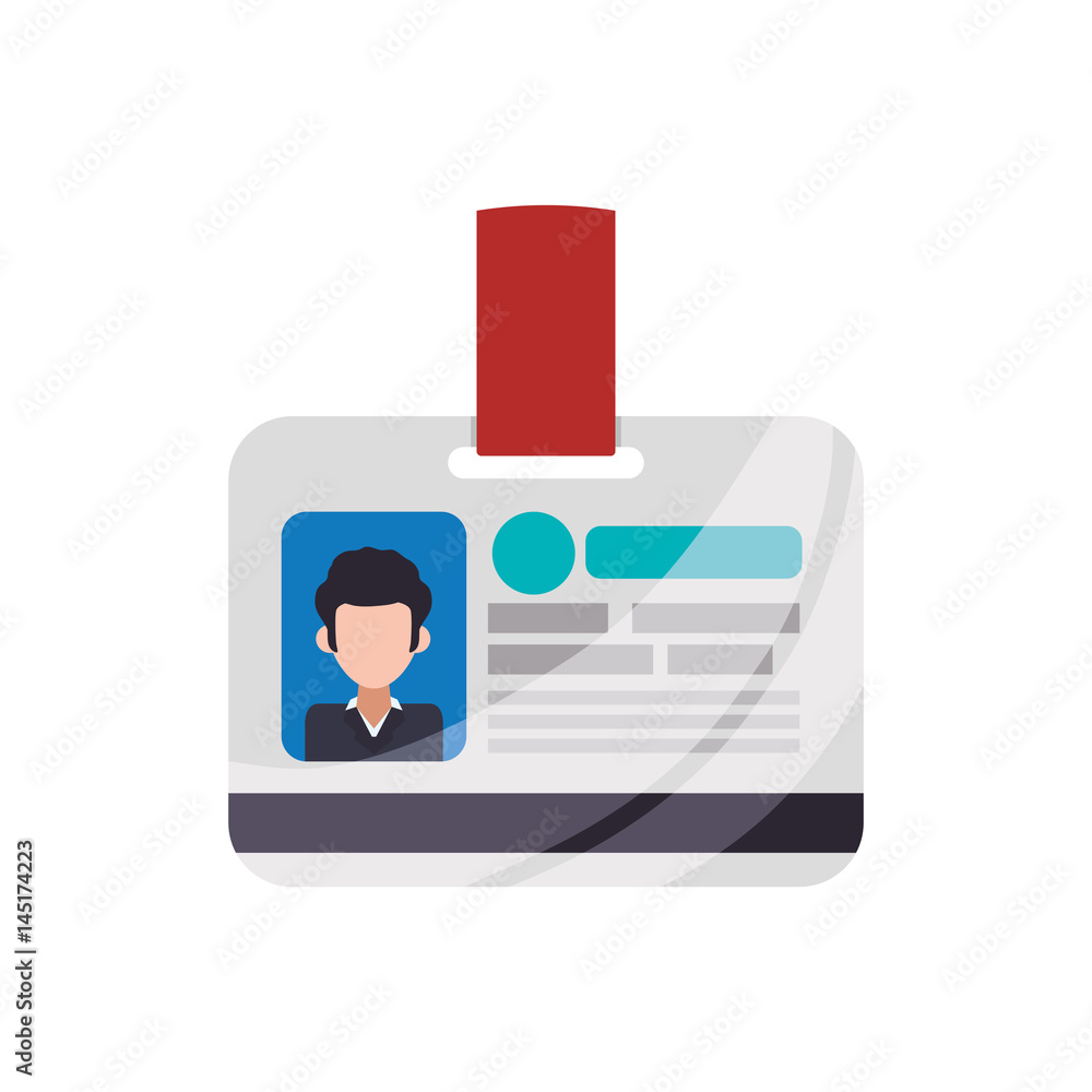 employee id card vector icon illustration graphic design Stock Vector ...