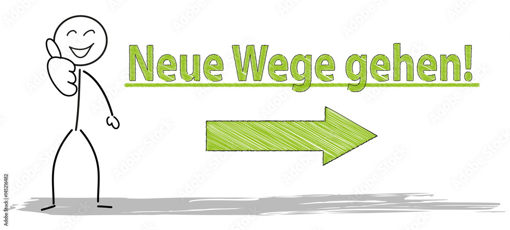 Neue Wege gehen! Stock-Vektorgrafik | Adobe Stock