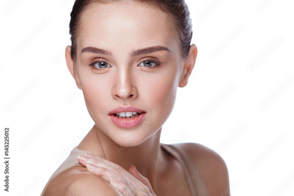 Sexy Woman With Smooth Skin And Fresh Makeup. Cosmetic Concept Stock ...