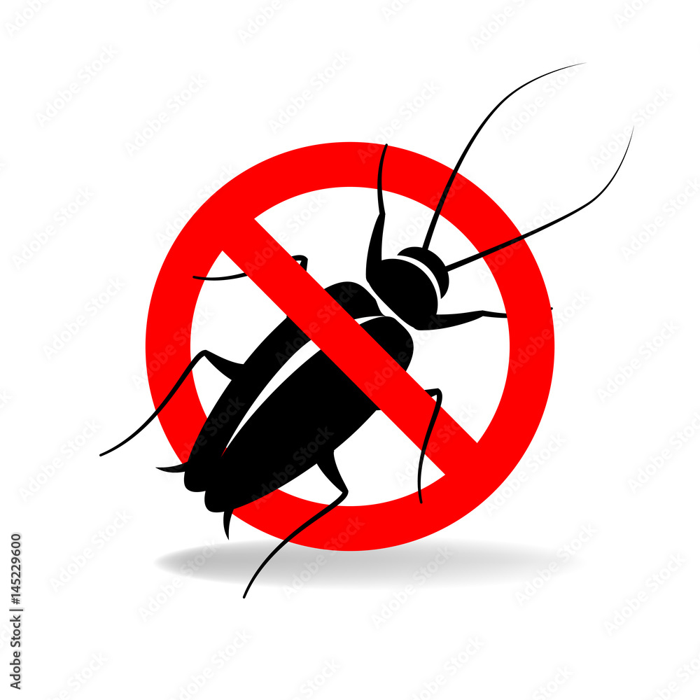 Anti cockroach vector sign for insecticide Stock Vector | Adobe Stock