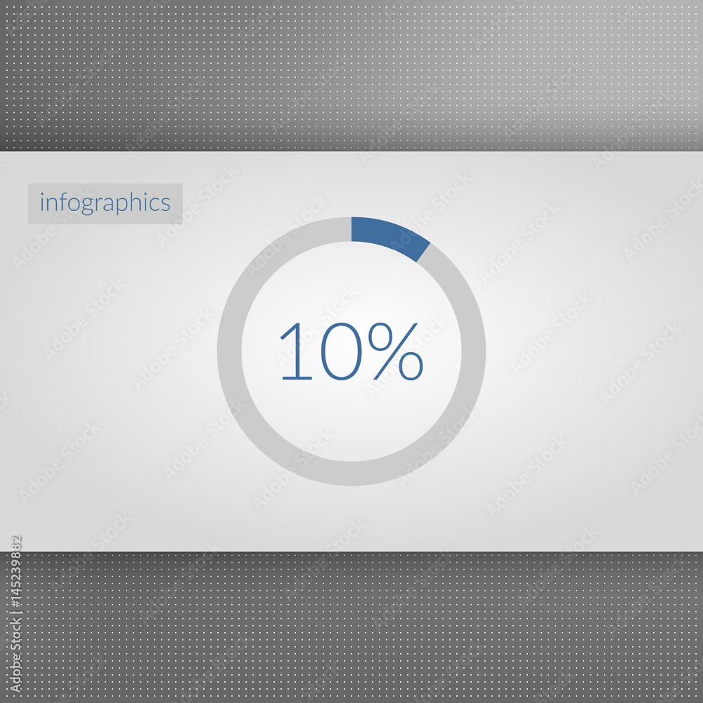 10 percent pie chart symbol. Percentage vector infographics. Circle ...