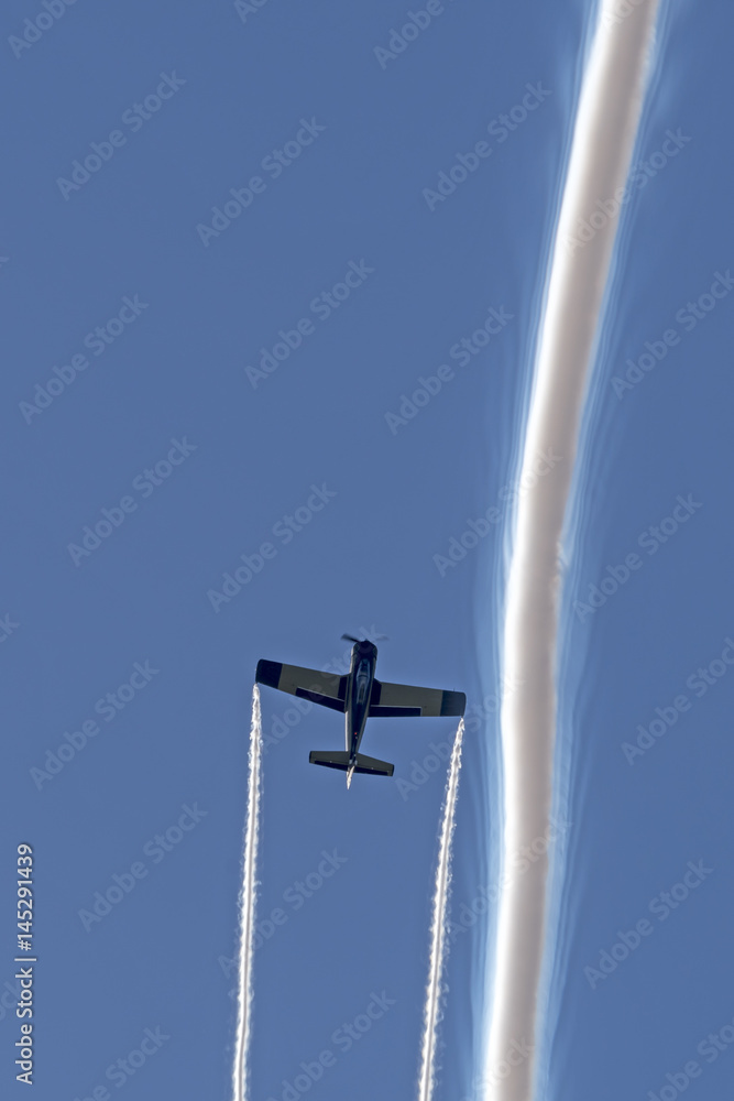 Vintage military propeller driven and rotary piston engine powered ...