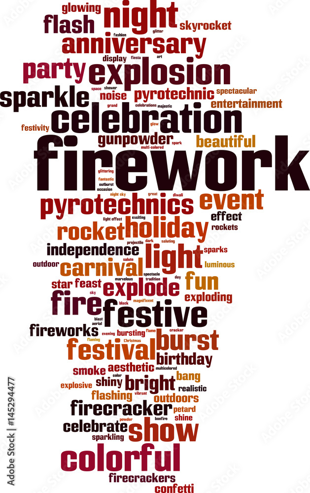 Firework word cloud Stock Vector | Adobe Stock