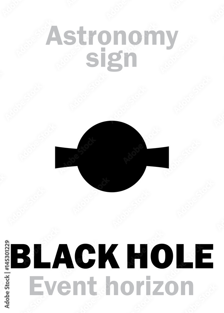 Astrology Alphabet: QUASAR || BLACK HOLE (Event horizon). Hieroglyphics ...