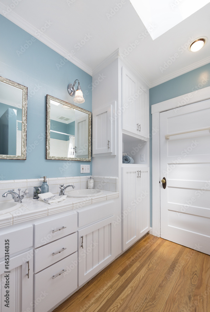 Light Blue Walls Bathroom