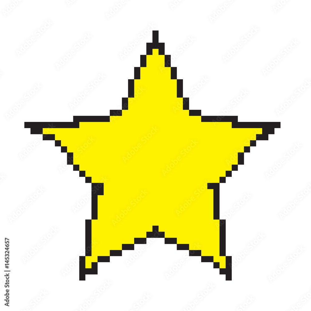 Vector of Star Icon 8 bit. EPS8 . Stock Vector | Adobe Stock