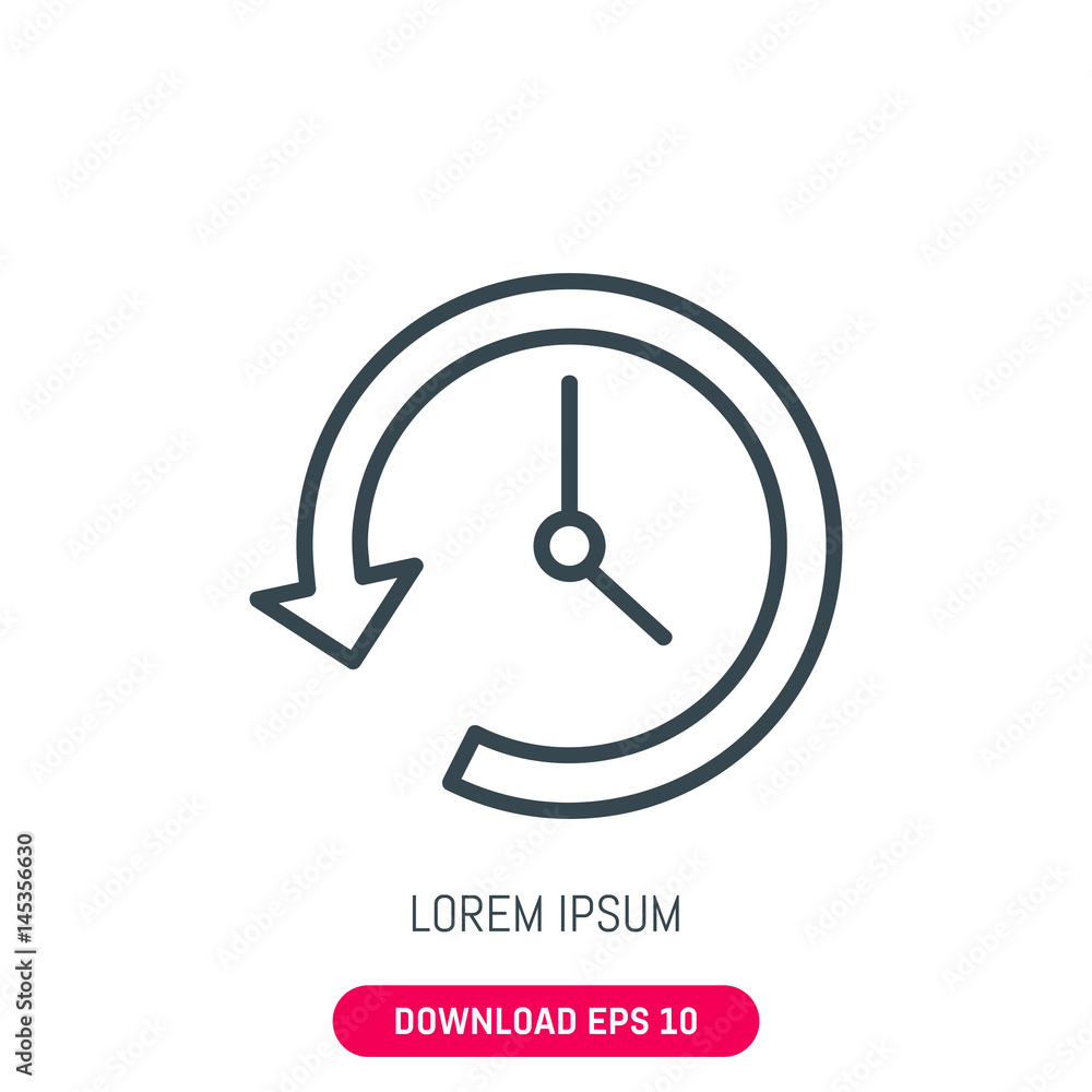 Time icon, vector Stock Vector | Adobe Stock